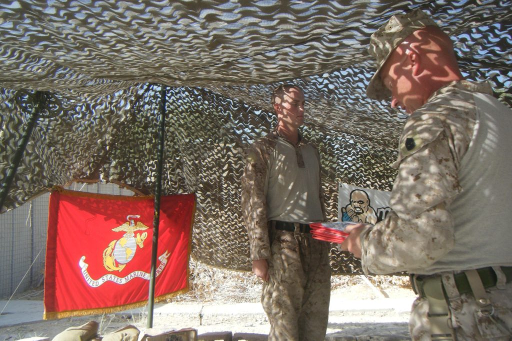 » 1ST SGT FERRISS READS THE PROMOTION WARRANT FOR 1ST LT FLEMMING Task ...